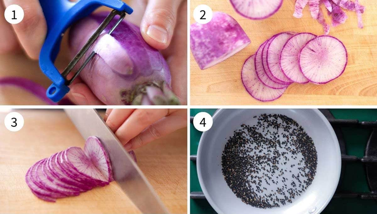 purple daikon radish recipe: quick & easy