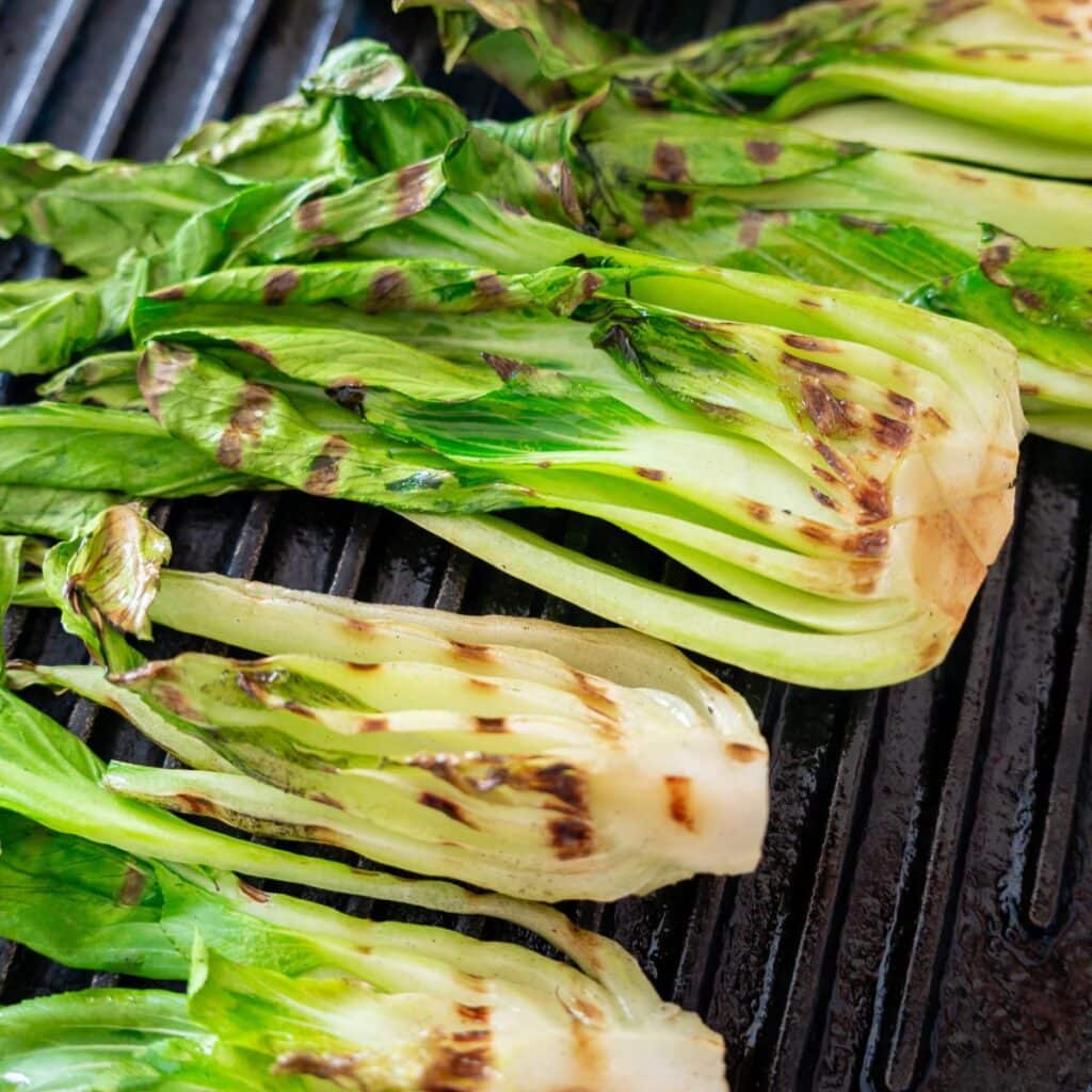 simple grilled bok choy